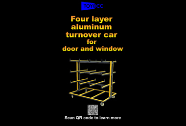 Four layer aluminum turnover car for door and window materials ...